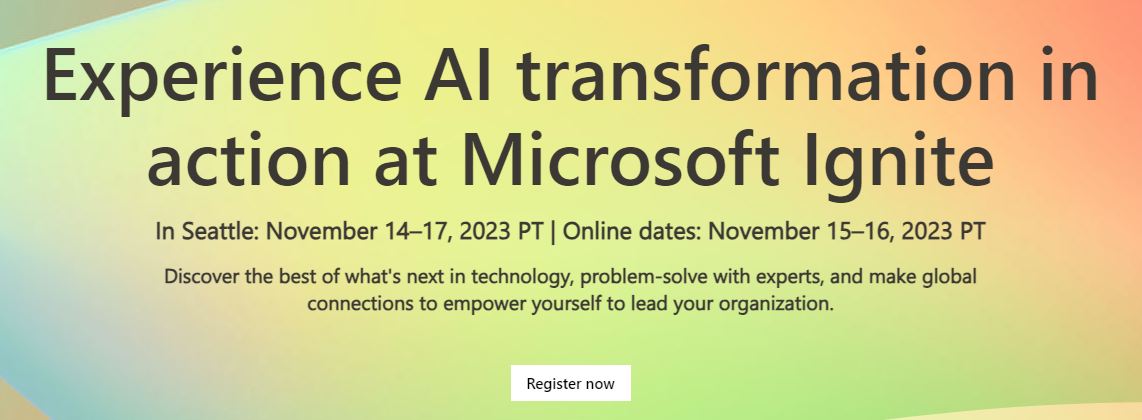 Microsoft Ignite 2023 – Nos vemos em Seattle! – Nicholas Marshall